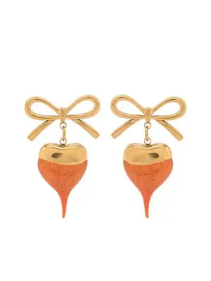 Ottolinger Bow Heart Earrings - Gold