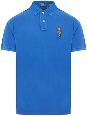 Polo Ralph Lauren Embroidered-logo Polo Shirt - Blue