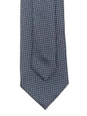 Zegna Jacquard Silk Neck Tie - Blue