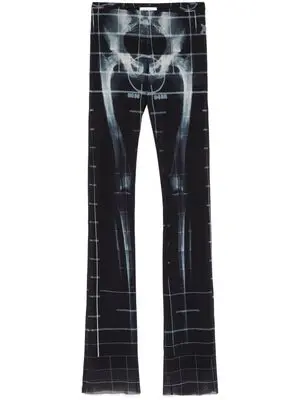 JEAN PAUL GAULTIER Squeletor Flared Trousers - Black