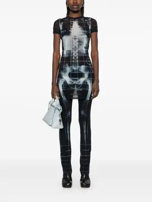 JEAN PAUL GAULTIER Squeletor Flared Trousers - Black