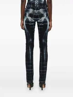 JEAN PAUL GAULTIER Squeletor Flared Trousers - Black