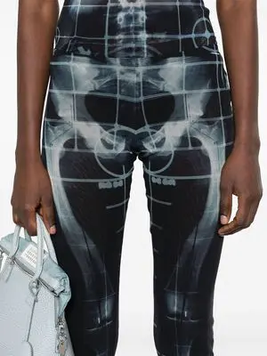 JEAN PAUL GAULTIER Squeletor Flared Trousers - Black