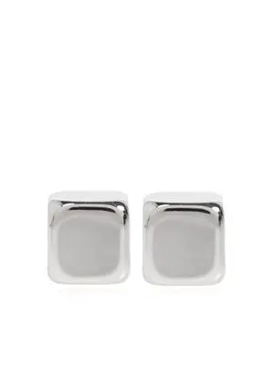 LEMAIRE Logo-engraved Stud Earrings - Silver