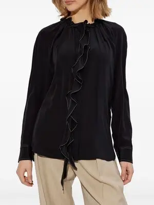 Victoria Beckham Ruffle-detailing Blouse - Black