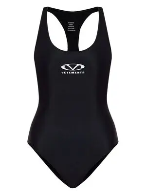 Vetements Logo-print Swimsuit - Black