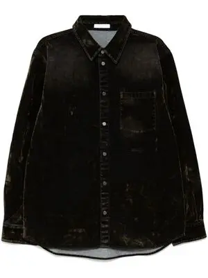 Helmut Lang Curved Classic Flocked Shirt