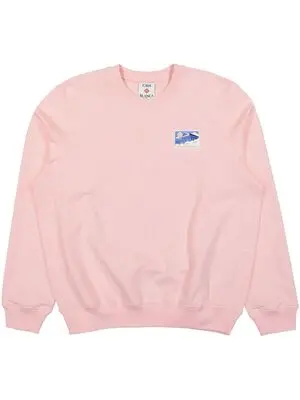 Casablanca Greek Temple-appliqué Sweatshirt - Pink
