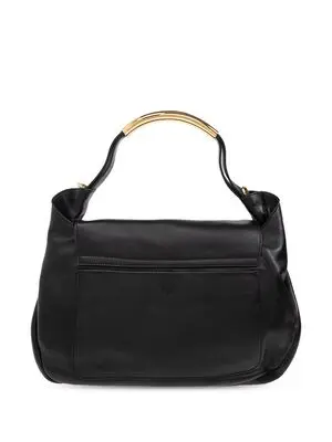 Moschino Handle Me Leather Tote - Black