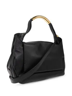 Moschino Handle Me Leather Tote - Black