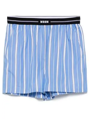 MSGM Striped Shorts - Blue