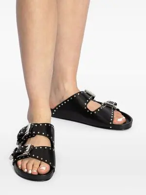 IRO PARIS Billie Slides - Black