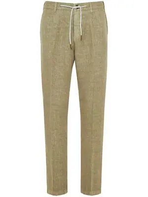 Eleventy Drawstring Tapered Trousers - Green