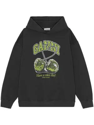 Ganni Drawstring Sweatshirts Hoodies For Women