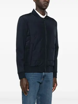 BOSS Logo-patch Bomber Jacket - Blue