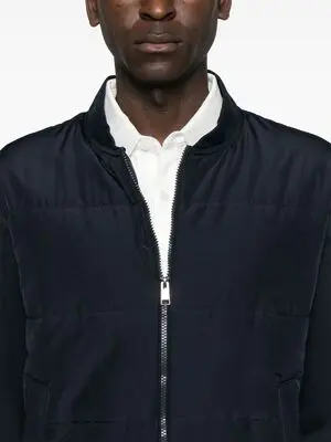 BOSS Logo-patch Bomber Jacket - Blue