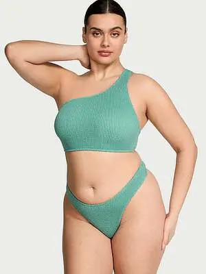 Victoria's Secret Crinkle One-shoulder Bikini Top - Blue