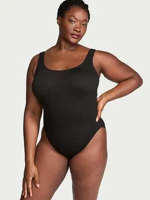 Victoria's Secret Crinkle Scoop One-piece Swimsuit - Black