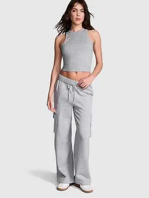 Women's Fleece Wide-Leg Sweatpants