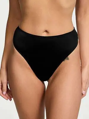 Victoria's Secret Very Sexy Smooth High-waist Strappy-back Thong Panty - Black