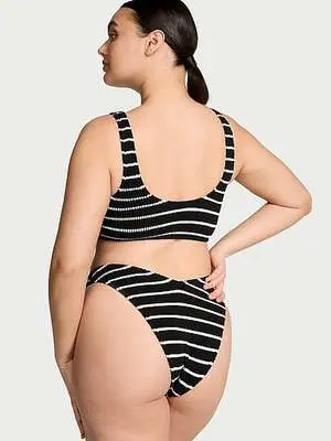 Victoria's Secret Crinkle Brazilian Bikini Bottom - Print