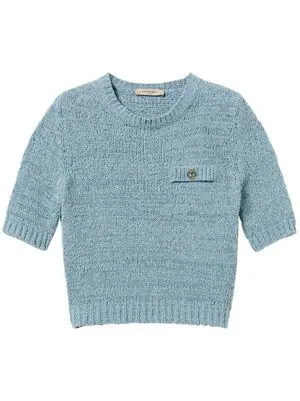TWINSET Cropped Jumper - Blue
