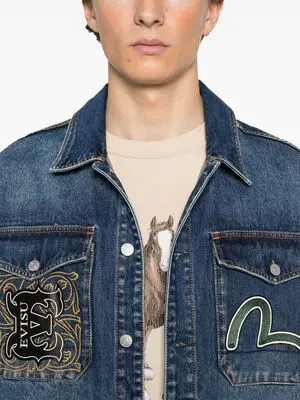 EVISU Embroidered Denim Jacket