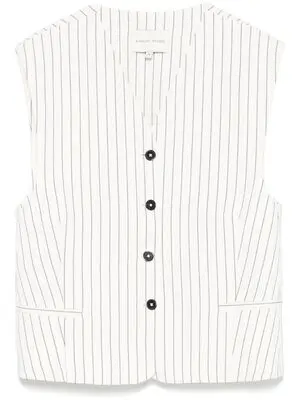 Loulou De Saison Striped Waistcoat - White