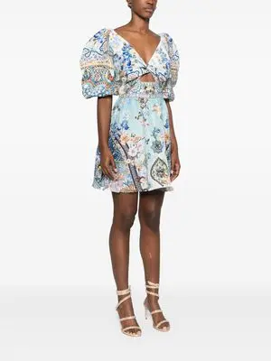 Camilla Puff-sleeve Mini Dress