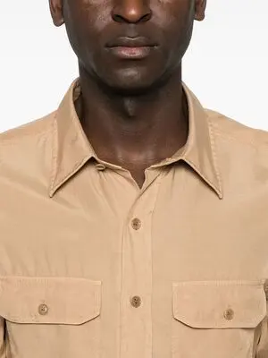 TOM FORD Twill Shirt - Brown