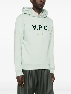 A.p.c. Flocked-logo Hoodie