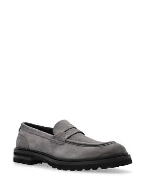 Dolce & Gabbana Logo-plaque Loafers - Grey