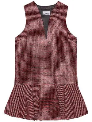 GANNI Checked Mini Dress