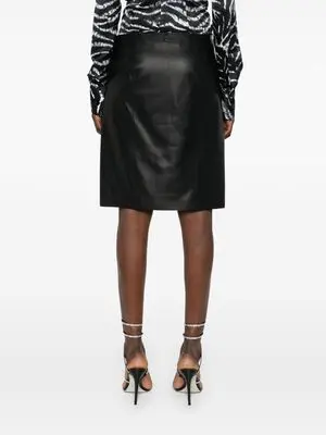 Attico Mini Leather Skirt