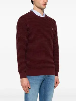 Gant Textured Cotton Sweater - Red