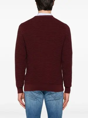 Gant Textured Cotton Sweater - Red
