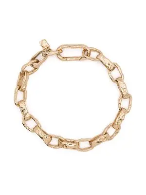 FIE ISOLDE 14ct Gold Hammered Link Bracelet