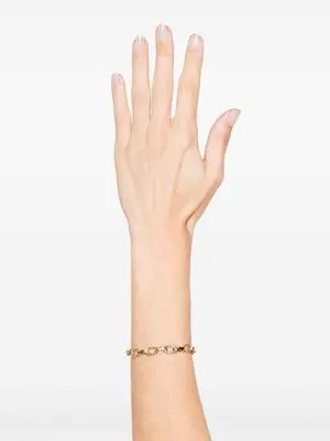 FIE ISOLDE 14ct Gold Hammered Link Bracelet