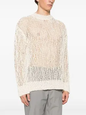 JIL SANDER Open-knit Sweater - Neutrals