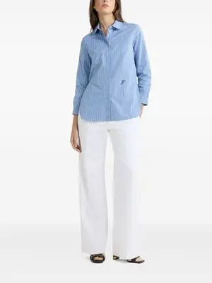 PATOU Striped Poplin Shirt - Blue