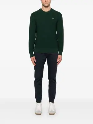 Gant Textured Cotton Sweater - Green