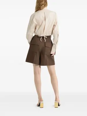PATOU Cropped Safari Shirt - Neutrals