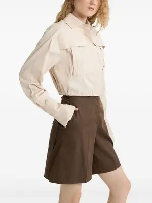 PATOU Cropped Safari Shirt - Neutrals