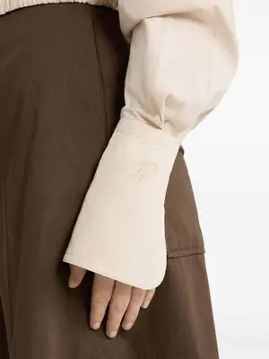 PATOU Cropped Safari Shirt - Neutrals