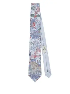 Etro ETRO Patterned Jacquard Neck Tie Blue