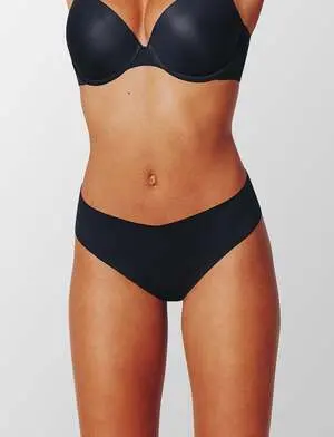 THIRDLOVE Zero Edge™ Invisible Thong Panty - Black