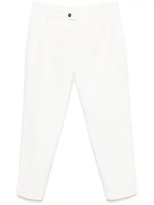 Eleventy White Tapered Trousers