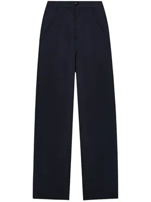 Marni Virgin Wool Straight-leg Trousers - Blue