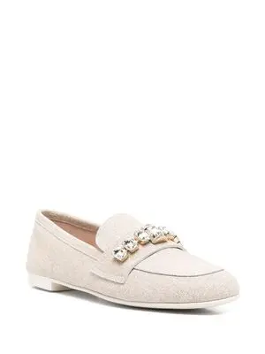 Casadei Crystal-embellished Loafers