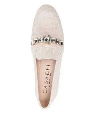 Casadei Crystal-embellished Loafers